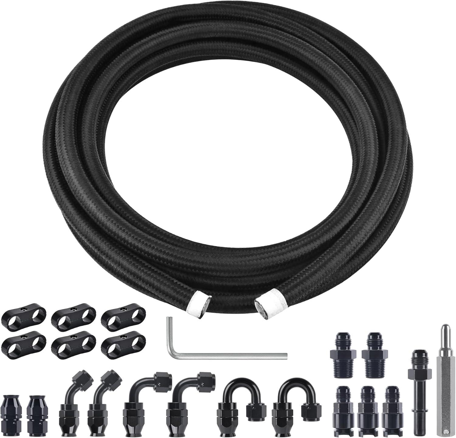EVIL ENERGY 6AN 3/8" PTFE LS Swap EFI Fuel Line Fitting Kit E85 ...