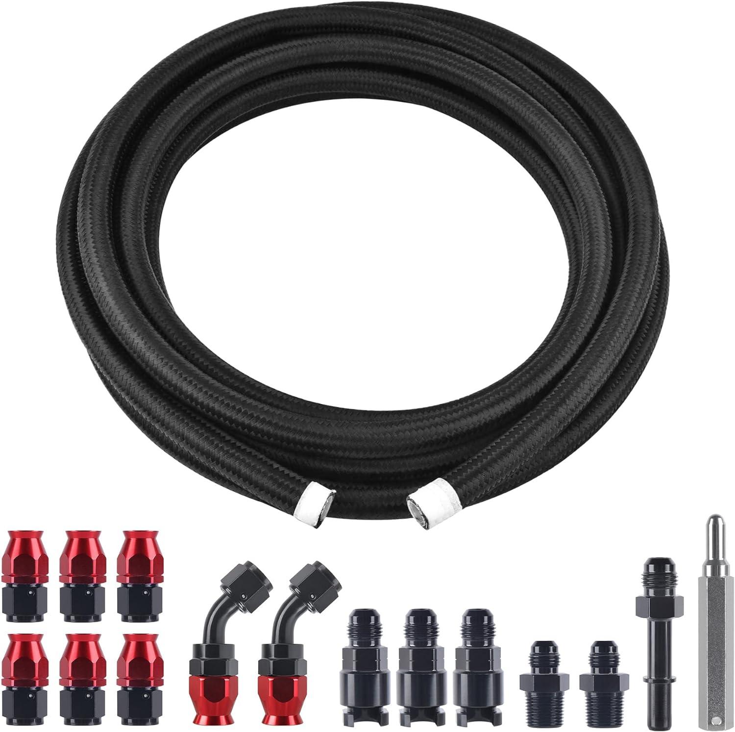 EVIL ENERGY 6AN 3/8" PTFE LS Swap EFI Fuel Line Fitting Kit E85 ...