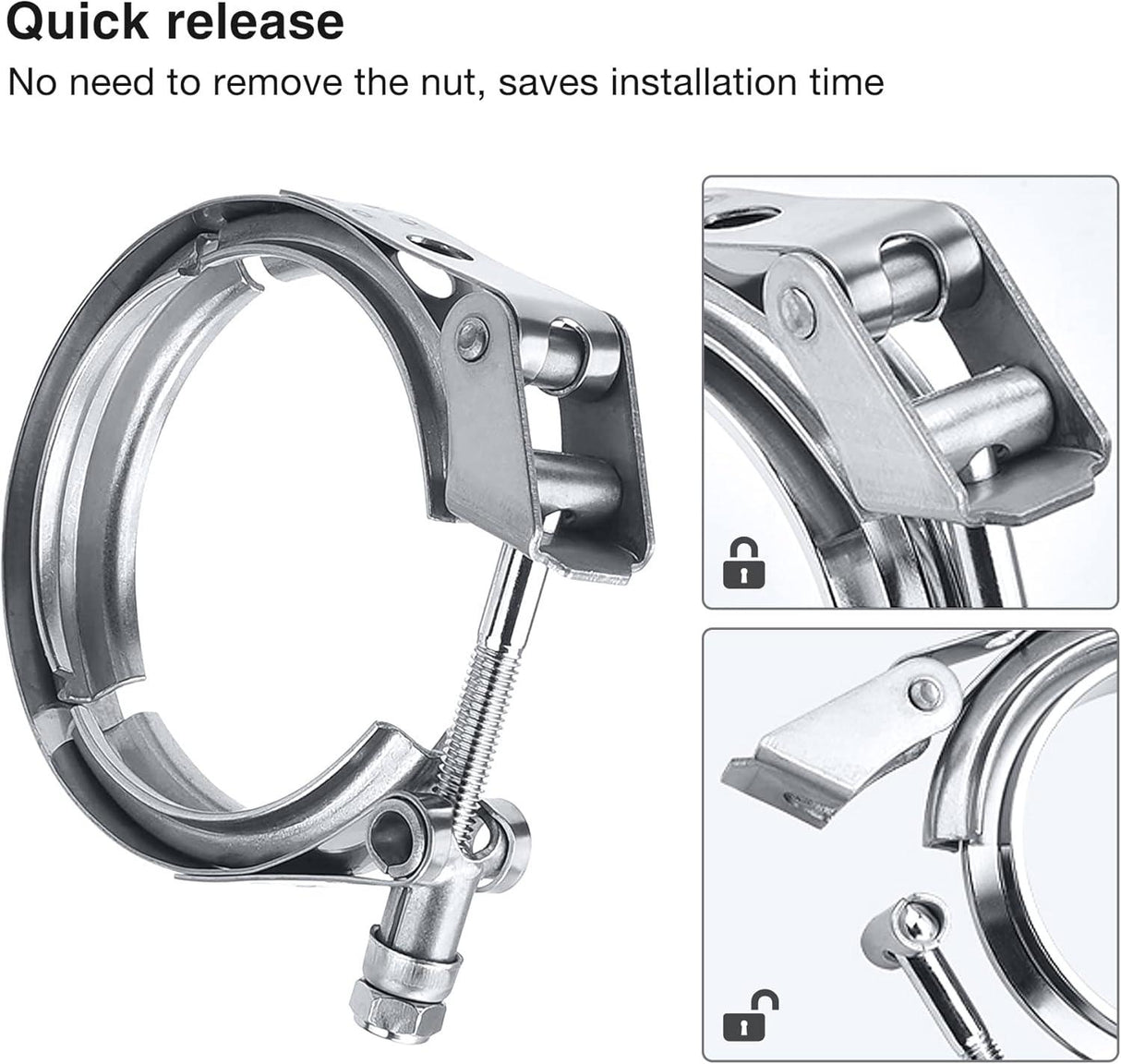 EVIL ENERGY V Band Clamp with Male Female Flange Stainless Steel ...