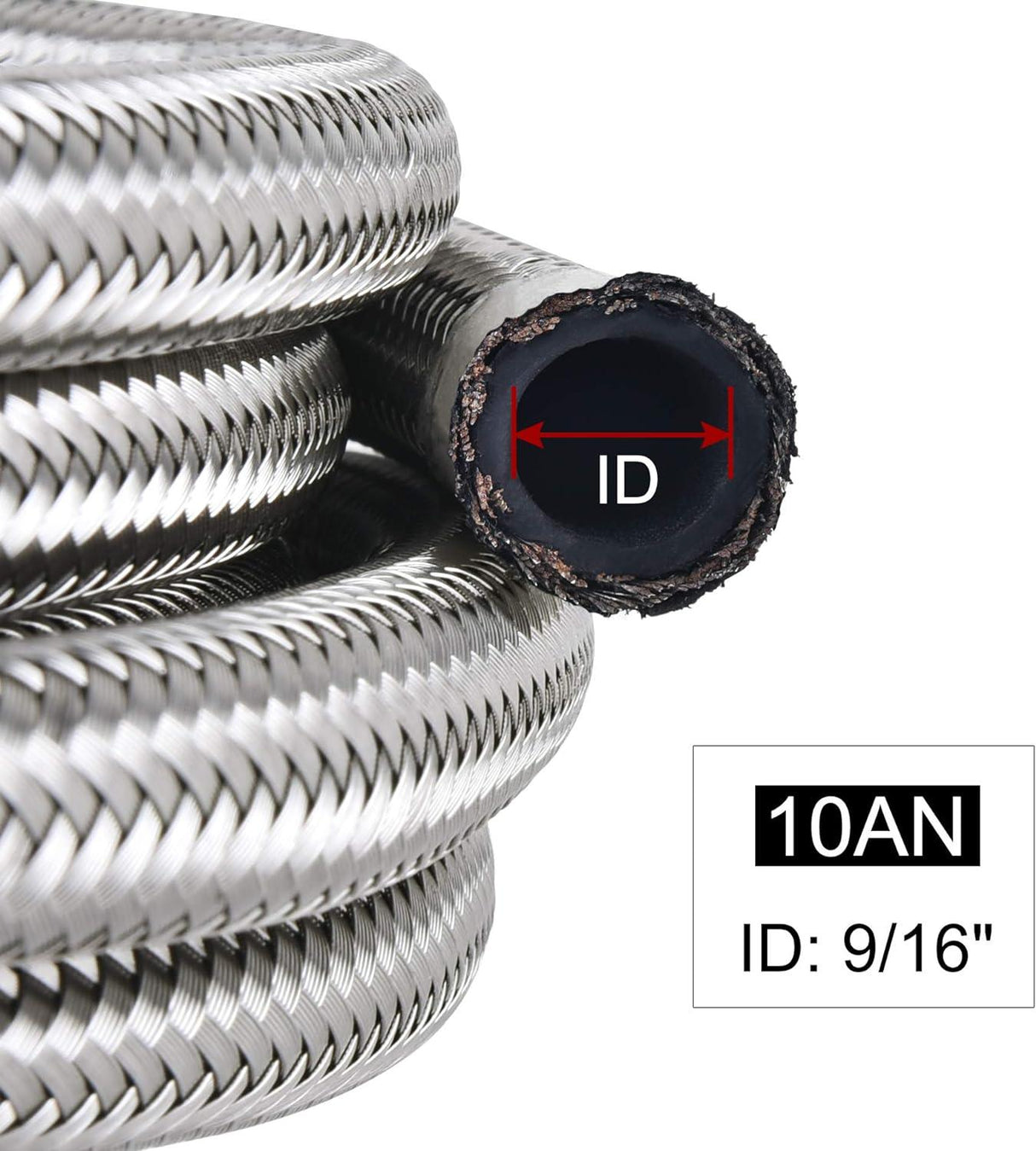 EVIL ENERGY 6/8/10AN CPE Fuel Line Kit Braided Nylon Fuel Hose 10FT Si ...