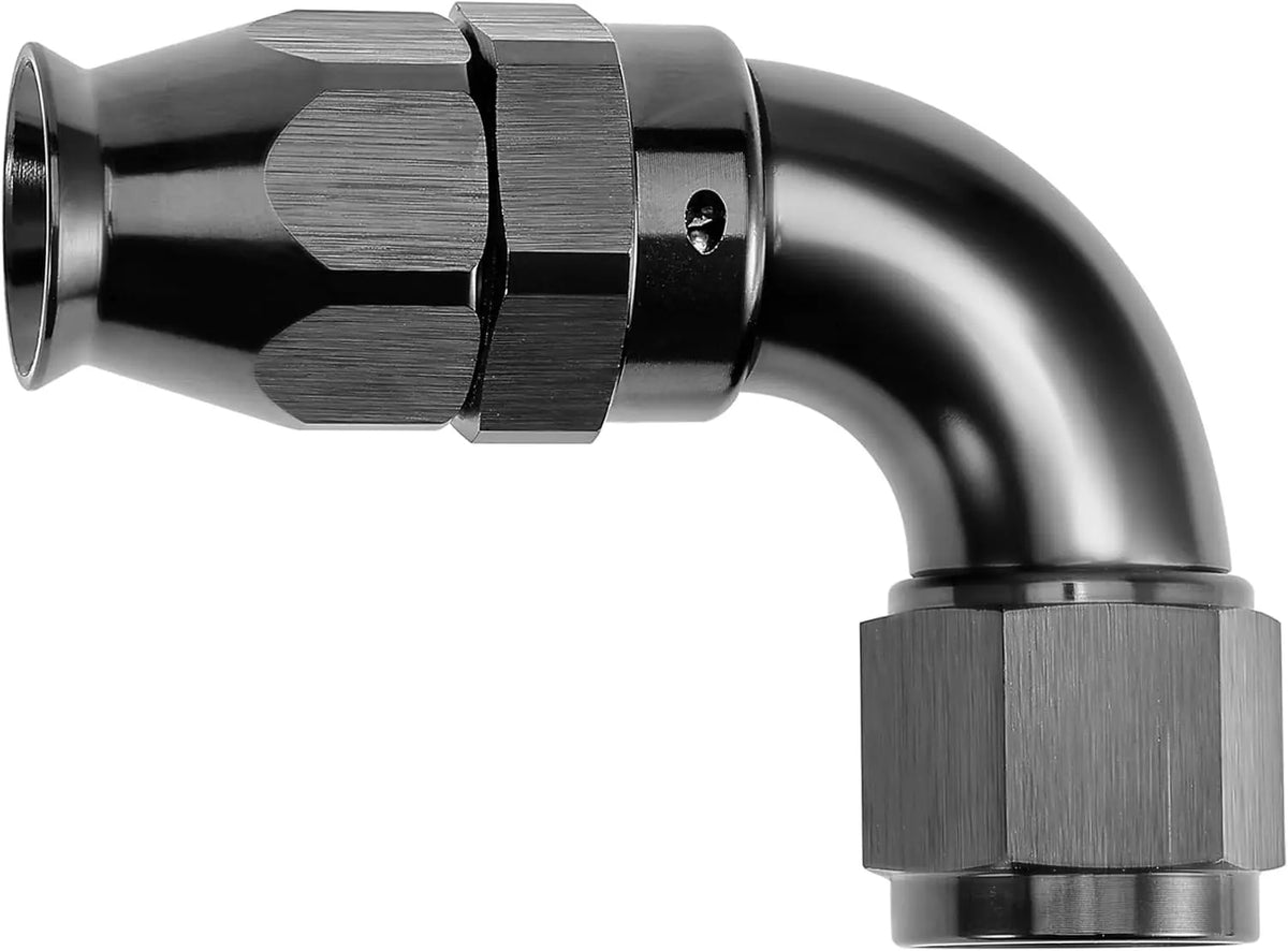 EVIL ENERGY 90 Degree PTFE Hose End Fitting One Piece Full Flow ...