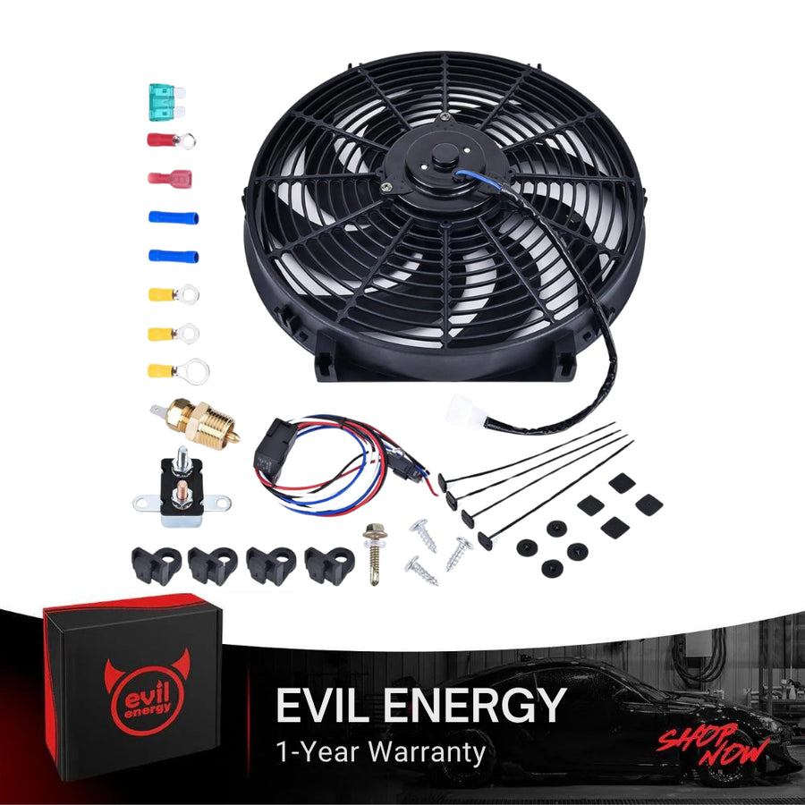 EVIL ENERGY Universal 12V Electric Radiator Cooling Fan Kit – EVILENERGY