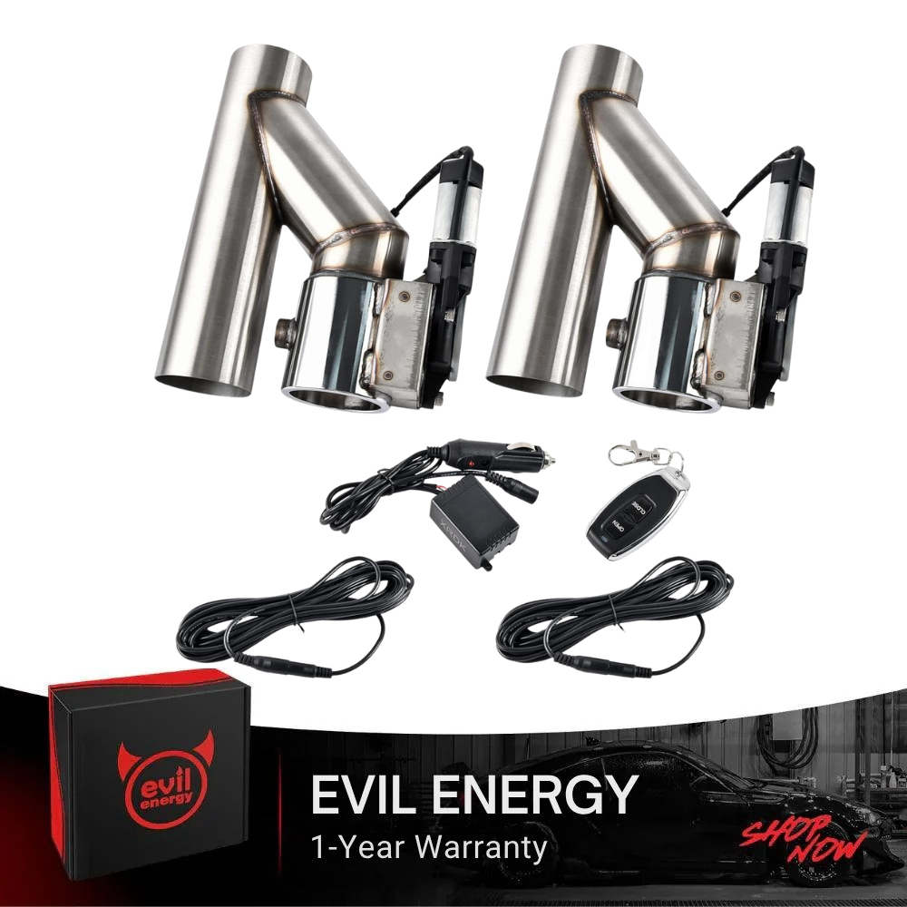 EVIL ENERGY Dual Electric Exhaust Cutout Remote Kit with Controller ...