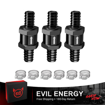 EVIL ENERGY One-Way Fuel Check Valve Inline – Aluminum – EVILENERGY