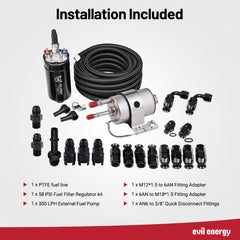 LS Swap Fuel Pump Kit – 300LPH Fuel Line Kit with PTFE Fuel Line for ...