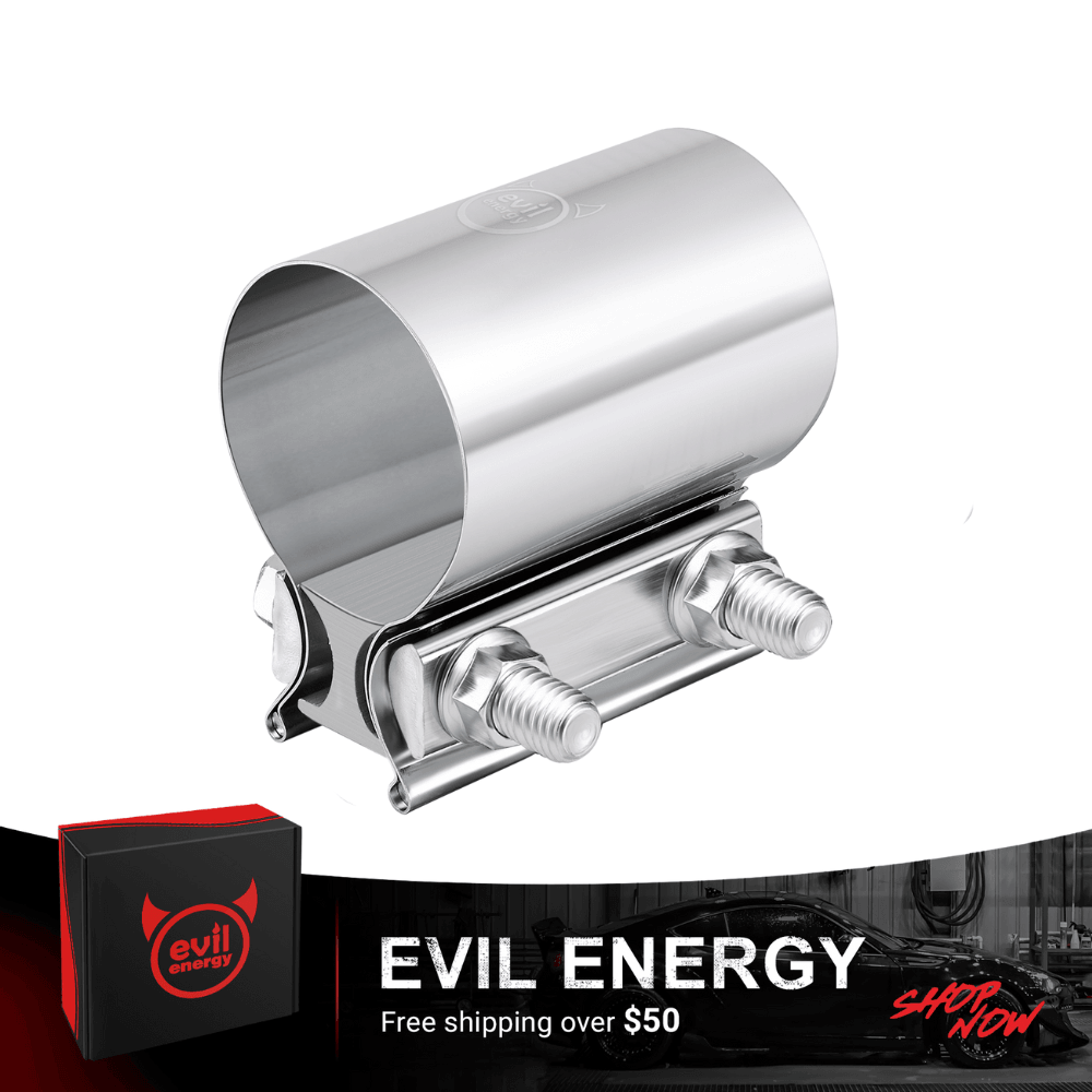 EVIL ENERGY Butt Joint Exhaust Clamp Sleeve Coupler Stainless Steel ...