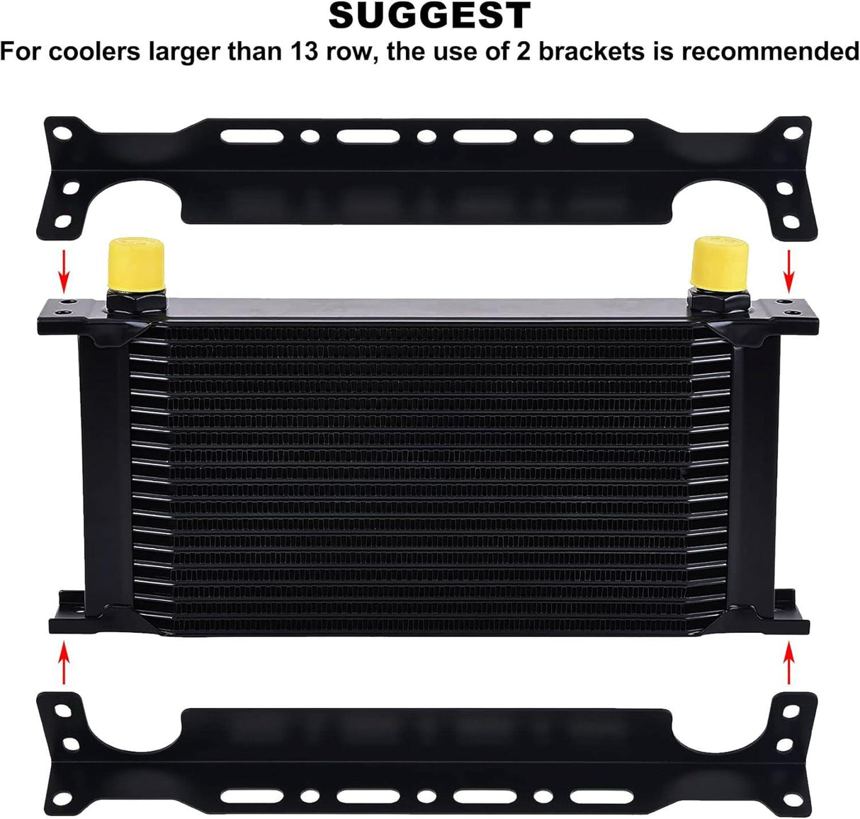 EVIL ENERGY Oil Cooler Mounting Bracket Kit Universal Aluminum Alloy ...