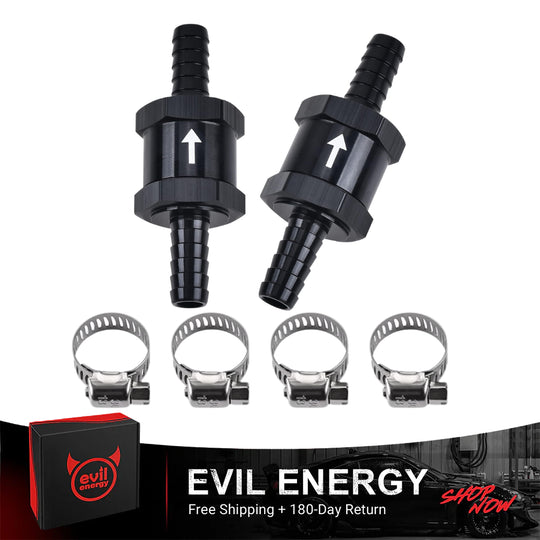 EVIL ENERGY One-Way Fuel Check Valve Inline – Aluminum – EVILENERGY