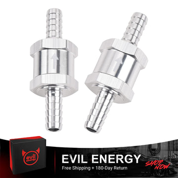 EVIL ENERGY One-Way Fuel Check Valve Inline – Aluminum – EVILENERGY