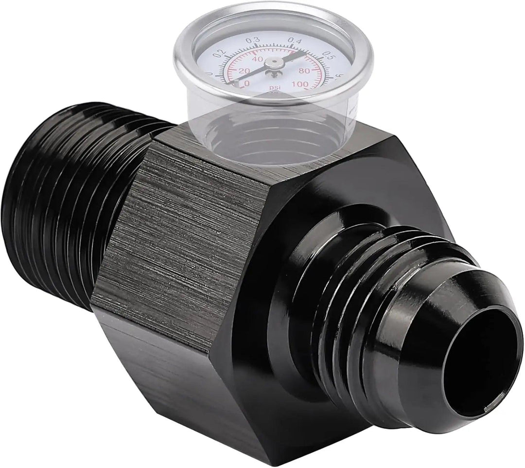 EVIL ENERGY AN to NPT with 1/8 NPT Gauge Port Fuel Pressure Take Off ...