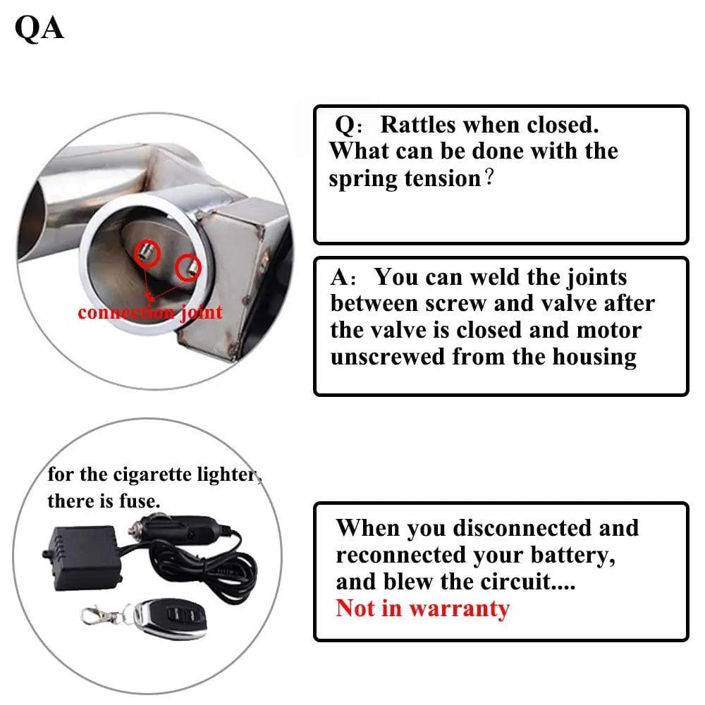 EVIL ENERGY Electric Exhaust Cutout Remote Control Valve Catback Single ...