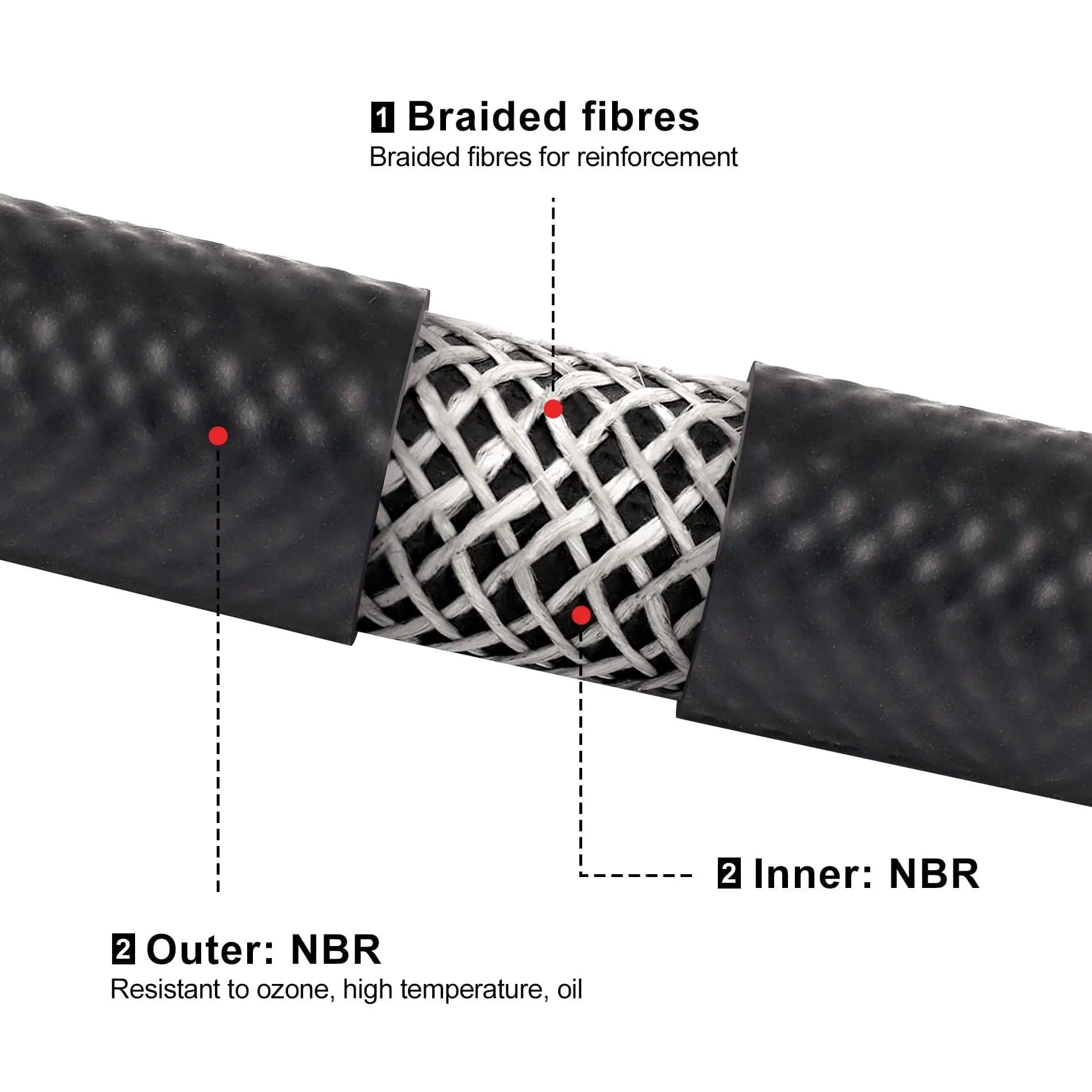 5ft Roll Fuel Line 5/16" Fuel Line Hose - 5 Foot Roll, J30R6 Rated For ...