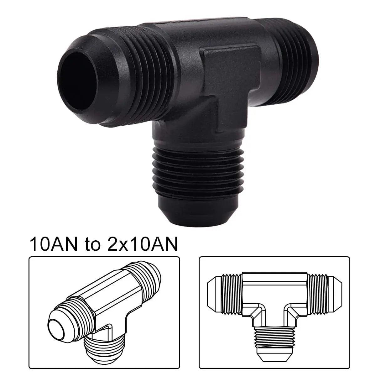 EVIL ENERGY AN T Fitting Adapter Male Flare T Union 6/8/10AN – EVILENERGY