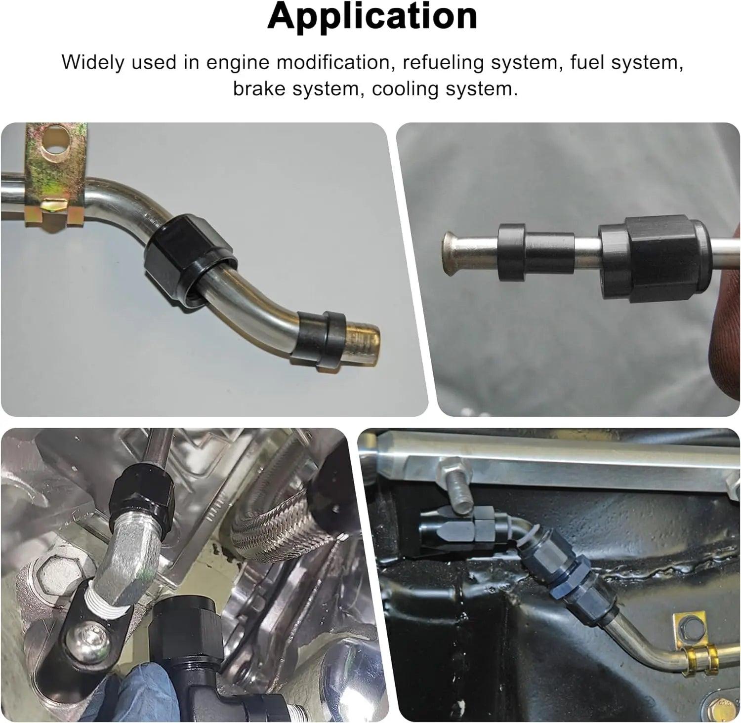 EVIL ENERGY AN Female Hardline Tube Nut & Sleeve Fitting For Alloy ...