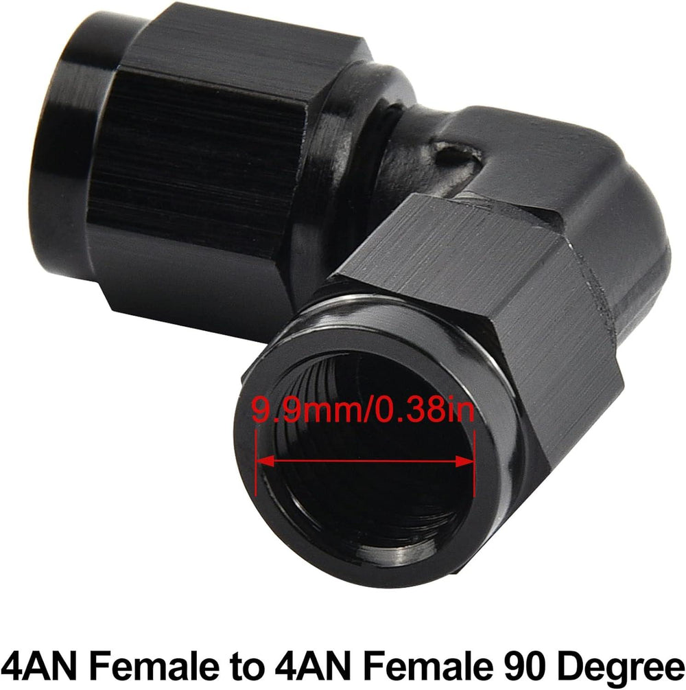 EVIL ENERGY 90° Low Profile AN Female Swivel Coupler Union Fitting ...