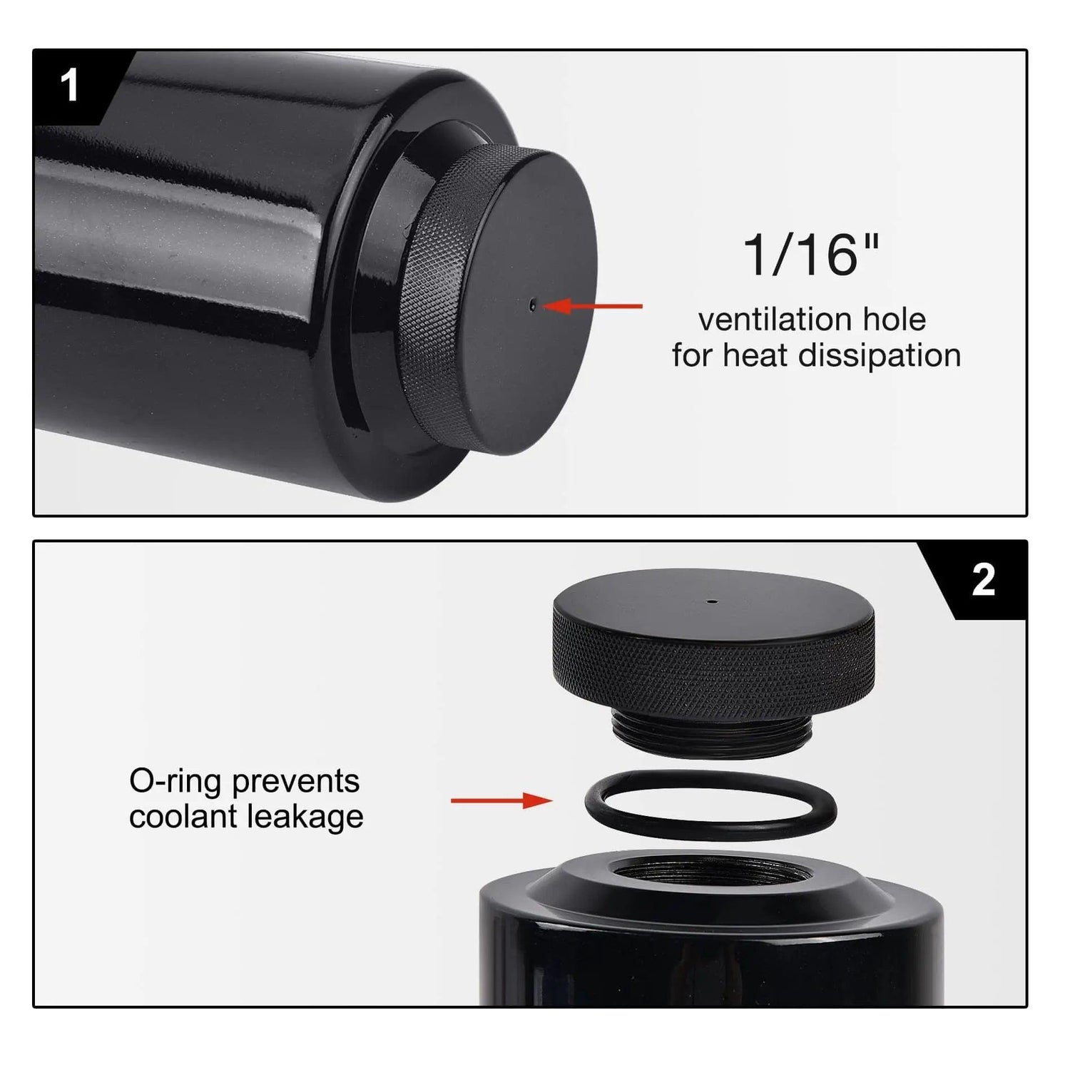 EVIl ENERGY Radiator Coolant Overflow Tank Kit Aluminum Universal 800ml ...