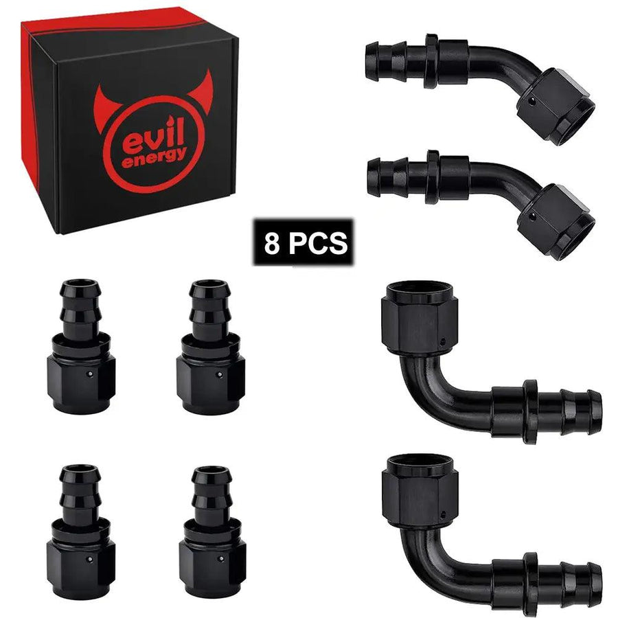 EVIL ENERGY AN Hose End Fitting Kits with Flare Union & NPT Fittings ...