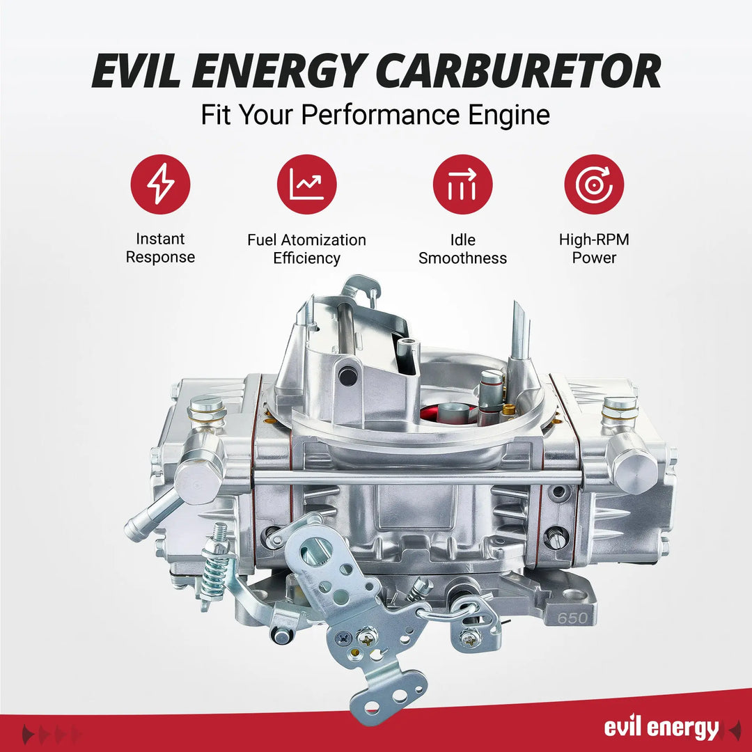 Evil Energy STREET 650 CFM 4-Barrel Carburetor Electric Choke Mechanic ...